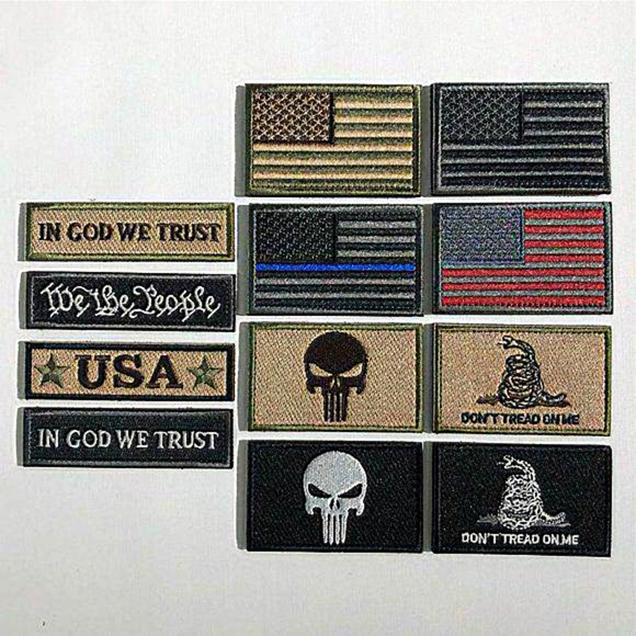XUNQIAN | Art | 2 Pieces Usa Flag Thin Blue Line Tactical Backpacks ...